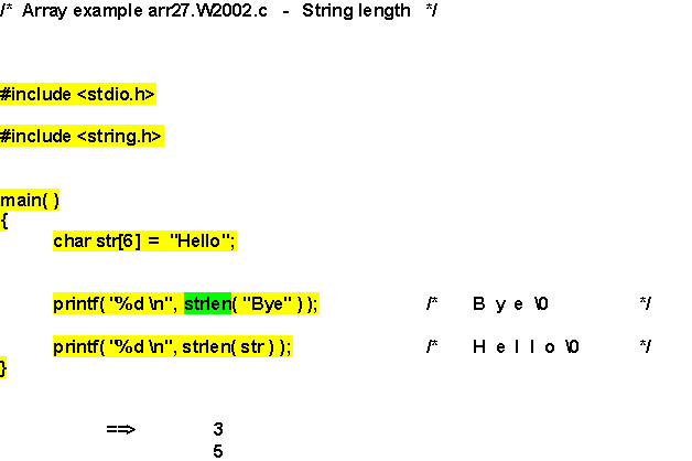 Note 7.17: String Length With strlen Example 27