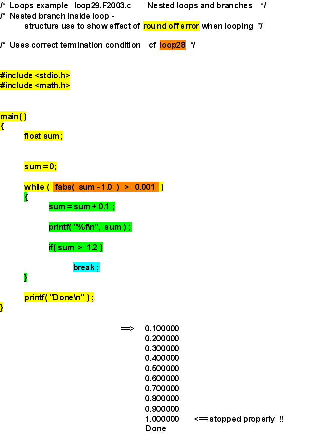 Note 5.20.2: Overcomes float / double Round-Off Error in Looping Example 29