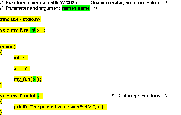 Note 6.6.1: One Parameter Same Names Example 5