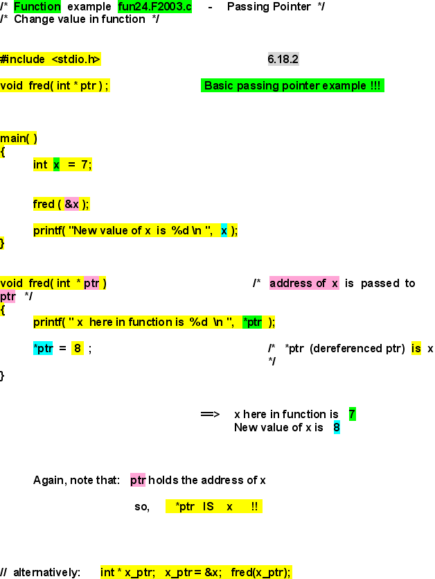 Note 6.18.2: Passing Pointers Example - Change Value Example 24